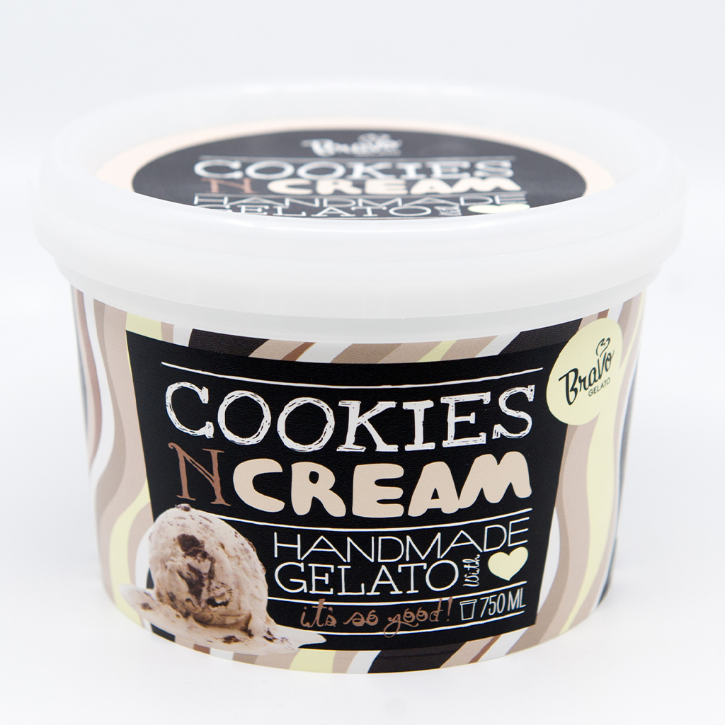 Bravo Gelato - Cookies & Cream 750ml x 6 - Foodies