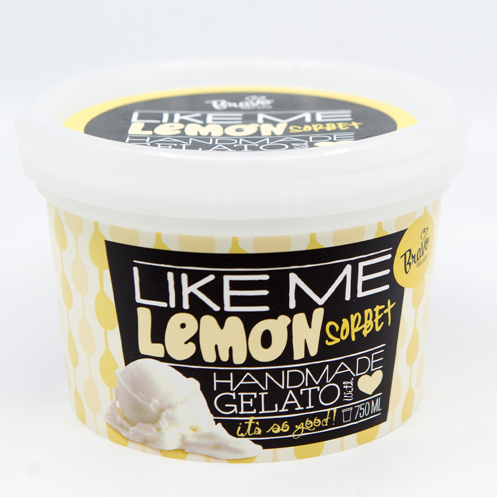 Bravo Gelato - Like Me Lemon 750ml x 6 - Foodies
