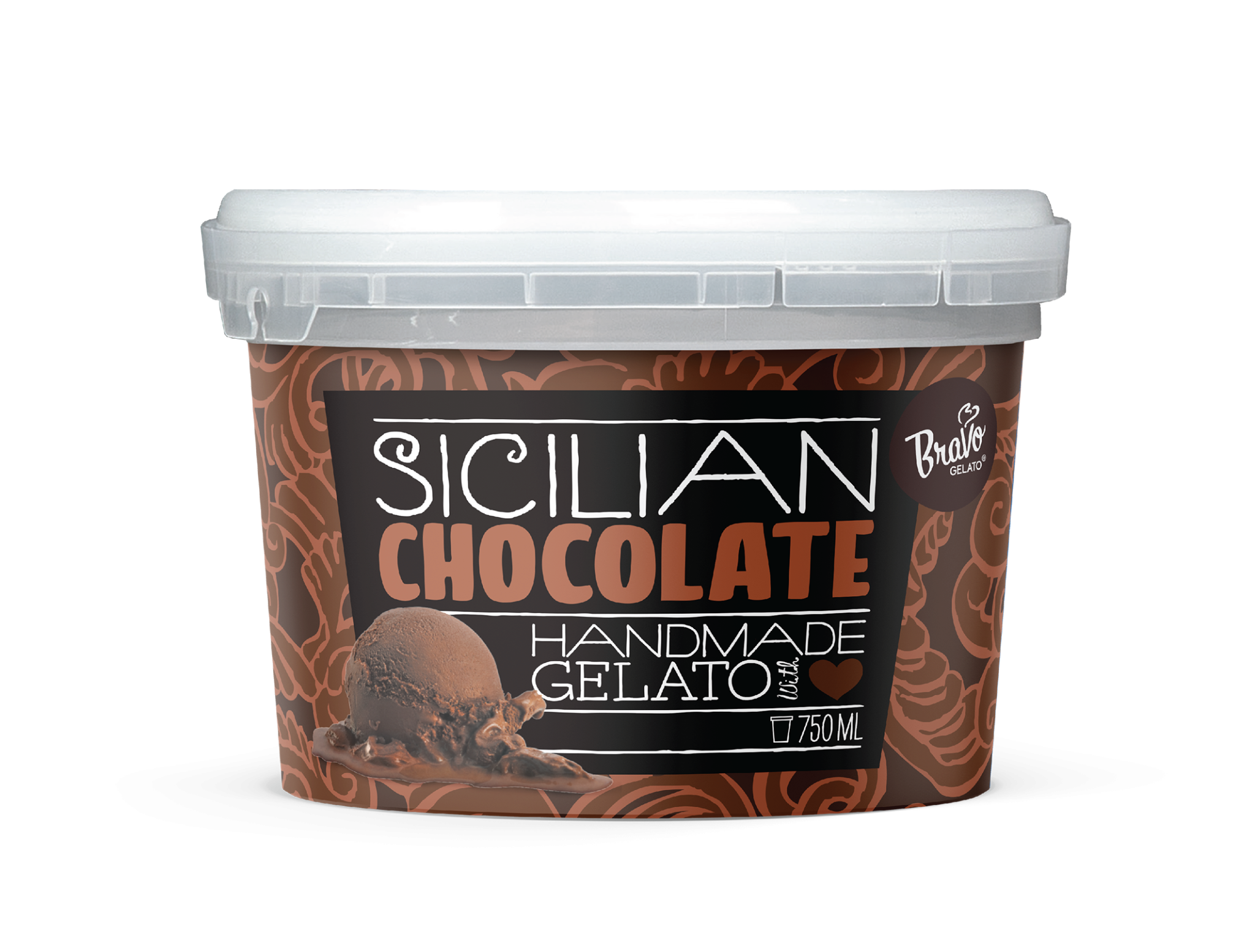 Bravo Gelato - Sicilian Chocolate 750ml x 6 - Foodies